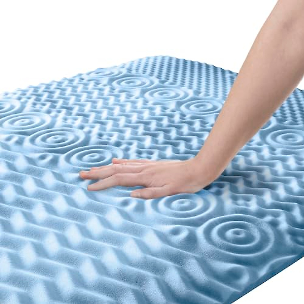 Serta Comfort Zone Cooling Memory Foam Mattress Topper, 1.5 Inch, King