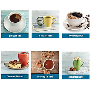 Gourmet Flavored Decaf Coffee Sampler Pack - 10 Bags of Unique Flavored Coffees - Roasted by Door County Coffee