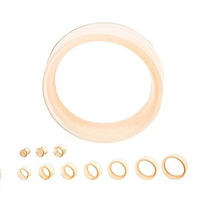 Pierced Owl Pale Peach Flesh Tone Thick Wall Double Flared Silicone Ear Tunnel Plugs Gauges, Sold As Pair (11mm (7/16"))