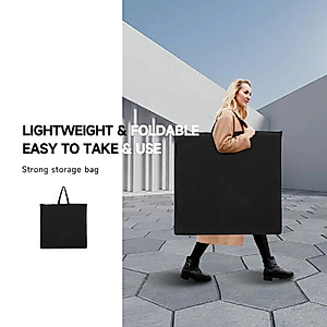 Foldable Light Reflector 2- in-1 Background Cardboard, 78 X78'' Double Black/White Photography Reflector Multi-Use Diffuser Board Includes Carrying Bag, BIEYANG