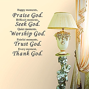 Wall Vinyl Decal Quote Sign Christian Praise God DIY Art Sticker Home Wall Decor