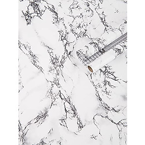 Art3d Self-Adhesive Contact Paper Countertops (78.7"x17.7", Marble, Matt)