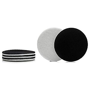 GLASS POLISH 11008 GP-PRO Felt Polishing Pads for Polishing Glass, Plastic, Metal, Marble - Ø 5 inch - Pack of 5 Pads