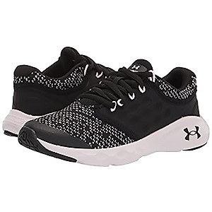Under Armour Girls' Grade School Charged Vantage Knit, Black (001)/Cool Pink, 6 M US