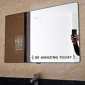 Be Amazing Today Vinyl Mirror Decor Mirror Motivation Vinyl Wall Decal 13x1.3inch