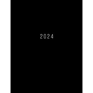 2024: Weekly Planner With Hourly Schedule | Vertical Layout Time Slots 5 AM – 11 PM | Week-To-View 8.5x11 Dated Agenda | Appointment Scheduling ... Week On 2 Pages Organizer Book | Simple Black