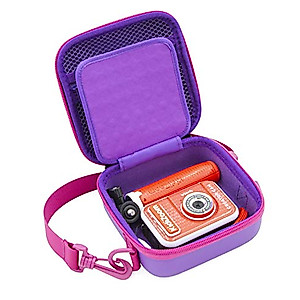 CASEMATIX Toy Camera Travel Case Compatible with VTech KidiZoom Creator Cam Video Camera and Accessories for Cams, Includes Purple Case Only