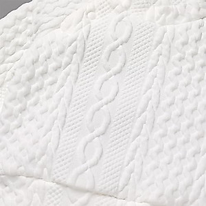 Fall Outfits for Toddler Girls Boys Knitted Baby Girl Sweater Top Pants Long Sleeve Autumn Winter Crewneck Sweatshirt Knit Clothes Pullover for Kids Warm Birthday Christmas Outfit White 0-3 Months