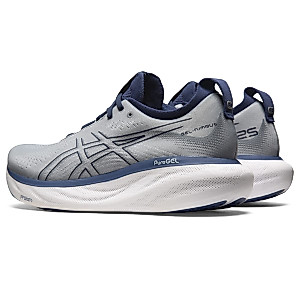 ASICS Men's Gel-Nimbus 25 Running Shoes, 9, Sheet Rock/Indigo Blue