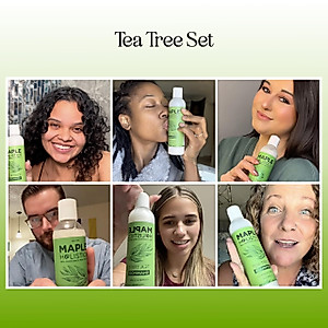 Tea Tree Shampoo and Conditioner Set - Sulfate Free Clarifying Shampoo and Conditioner for Oily Hair & Scalp Care with Australian Tea Tree Oil - Complete Dry Scalp Treatment for Build Up (8 Fl Oz)