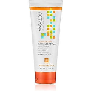 Andalou Naturals Styling Cream Ounces, Argan Oil & Shea, 6.8 Fl Oz