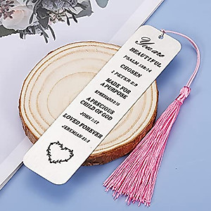 Inspirational Christian Gifts for women Bible Verse Bookmark with Tassel Book Lover Gifts for Women Birthday Christmas Bookmarks Gifts for Friends Girl Sister Female Bookworms Book Club Religious Gift