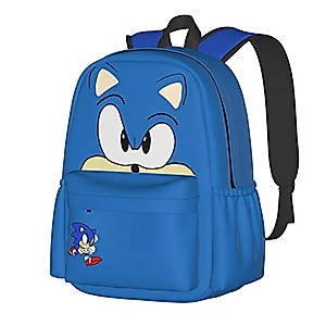 Anime Backpack For Boys&Girls，3D Print Canvas School Backpack Bookbag with Adjustable Shoulder Straps & Padded Back,17 inch Large Backpack