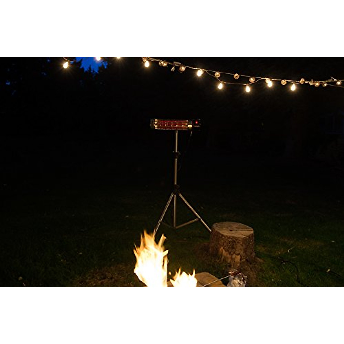 1500 Watt Gold Coated Tungsten Quartz Infrared Heater Remote Controlled Patio Heater/on Off/High/Low/med