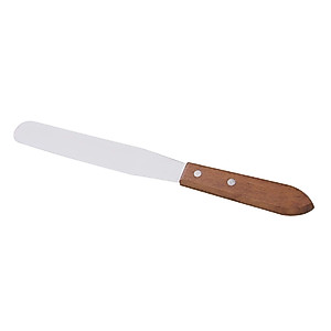 A2Z-WHS6 Stainless Steel Lab Spatula with Wooden Handle, 6" Blade, 1" Blade Width, 10.4" Total Length
