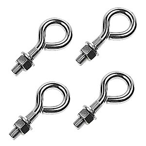US Cargo Control 3/8" x 2" Stainless Steel Type 316 Non-Welded Eye Bolt - 4 Pack