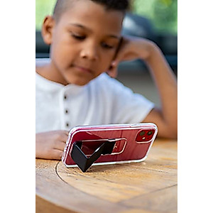 CLCKR Compatible with iPhone 12 Pro Max Case with Kickstand, Phone Grip and Expanding Stand, Cell Phone Cover with Grip Holder, Saffiano Black