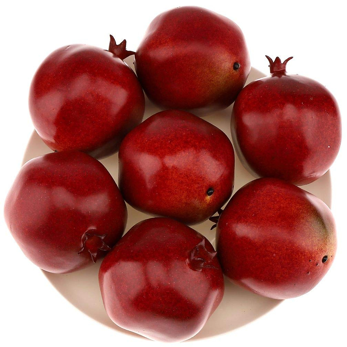 Gresorth 6 Pcs Lifelike Artificial Pomegranet Decoration Fake Pomegranate Fruit Home Party Kitchen Festival Show