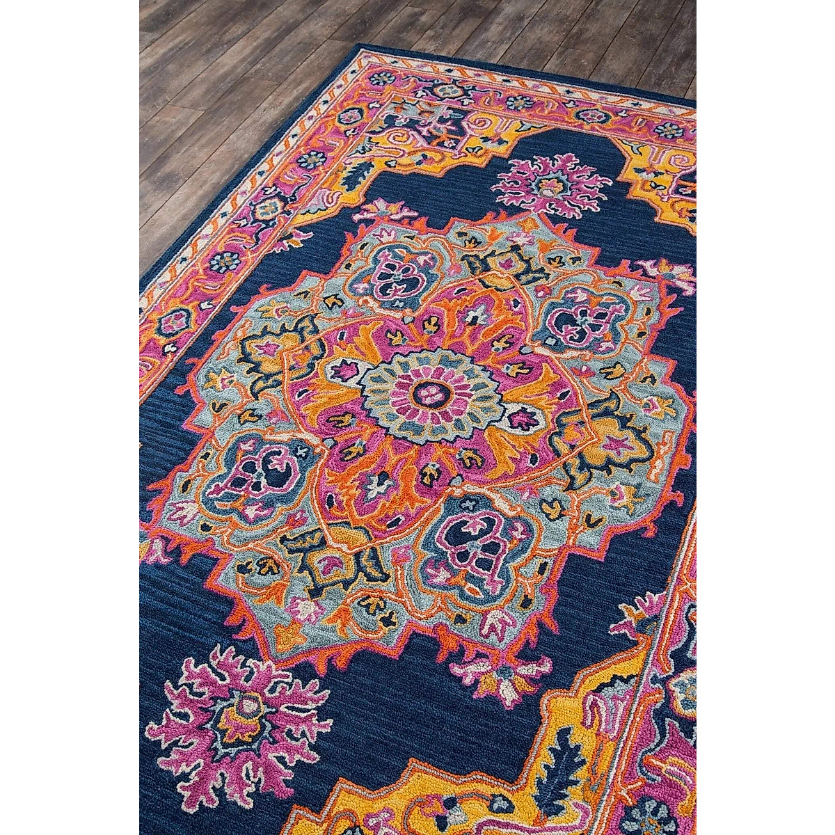 Momeni Ibiza Wool Area Rug, 8' X 10', Navy