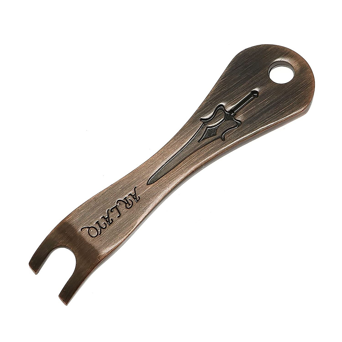 Maxmoral 1PC Acoustic Guitar Bridge Pins Puller Peg Remover Multifunction Guitar Peg Puller Bridge Pin Remover Extractor Removal Metal Handy Tool Kit Accessories, Red Bronze