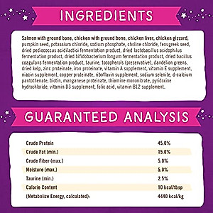 Stella & Chewy’s Freeze-Dried Raw Marie’s Magical Dinner Dust – Grain Free, Protein Rich Cat & Kitten Food Topper – Wild-Caught Salmon & Cage-Free Chicken Recipe – 7 oz Bag