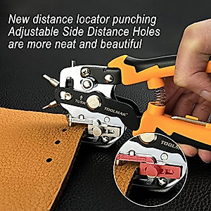Leather Hole Punch Tools Multifunction Hole Puncher,Very Effortless Get Perfect Holes for Leather and Belt,Cardboard,Plastic,Creative Gifts for DIY Lovers