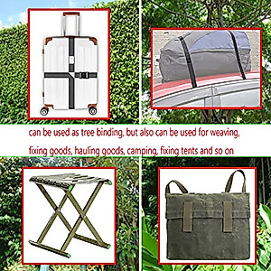 HanyHere 1 Roll 65.6 Feet Tree Tie for Plant Support Garden Strap 1 Inch Width Staking and Guying Material 1,800 Lbs Strength (Army Green)