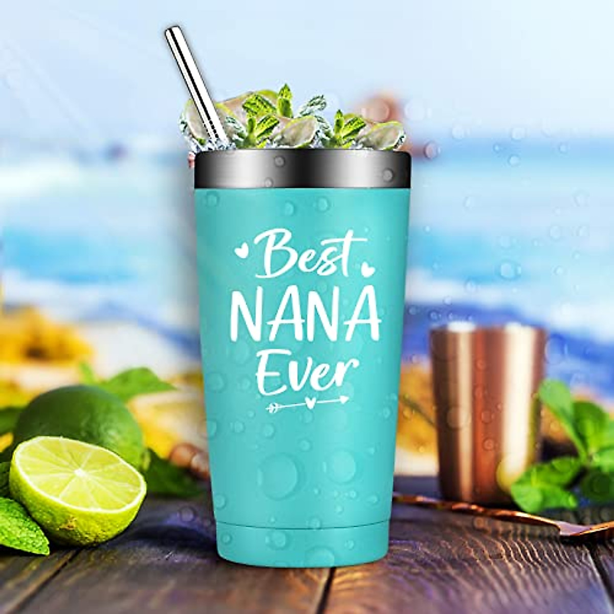 BIRGILT Best Nana Ever Gifts - Gifts for Nana from Granddaughter, Grandson - Mothers Day Gift from Grandkids - Birthday, Christmas Gifts for Nana, Mimi, Grandma - 20oz Nana Tumbler