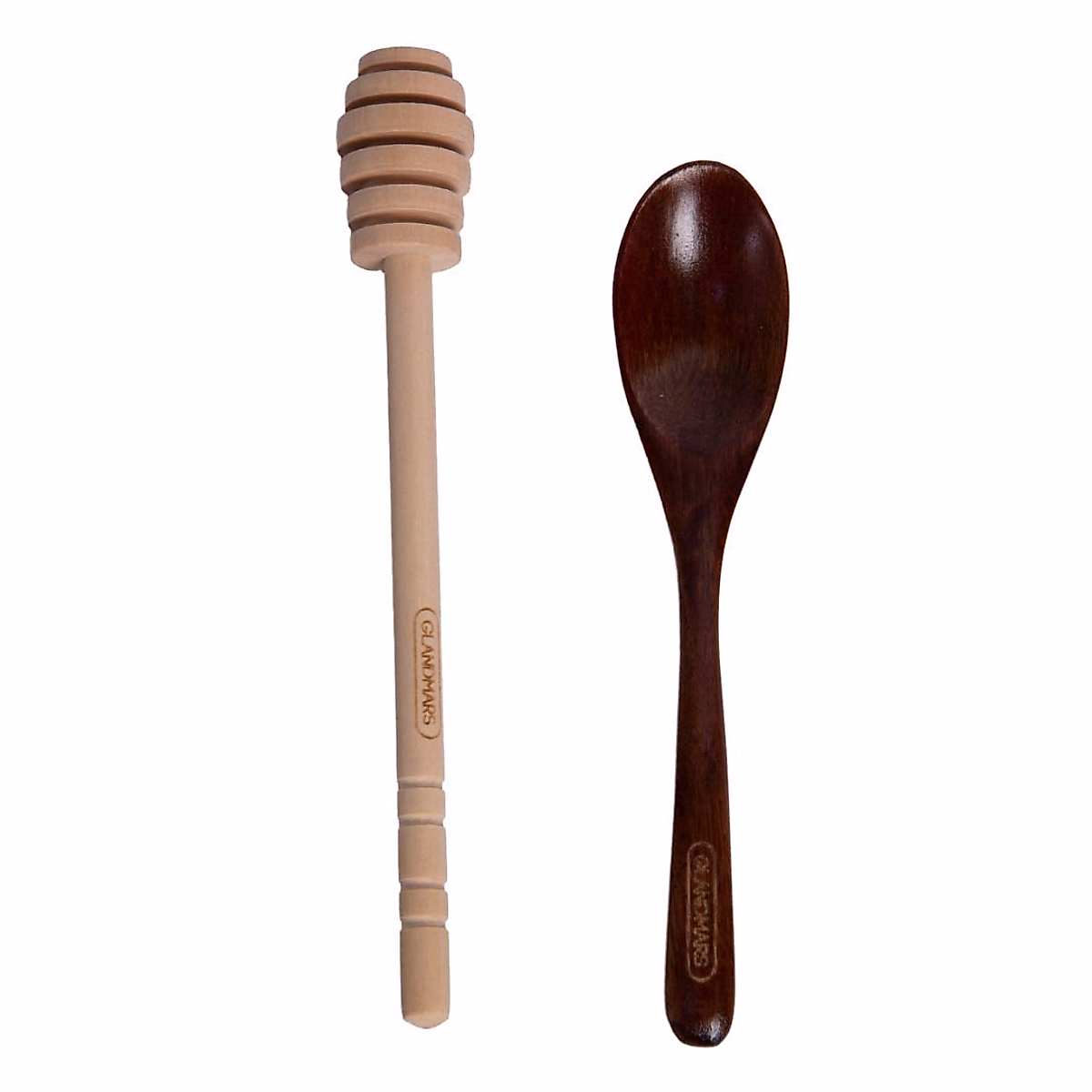 Glandmars Honey Dipper Stick Wooden-Dippers Long Honeycomb Drizzle 6 inch Stirrer Spoon Honey Drizzle stick 3.15x7