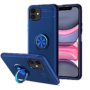 Arseaiy Case for Oppo Find X3/X3 Pro Phone Case Cover with Kickstand Carbon Fiber Silicone Bracket Phone Holder Shockproof Bumper Slim Fit Telephone Shell Blue