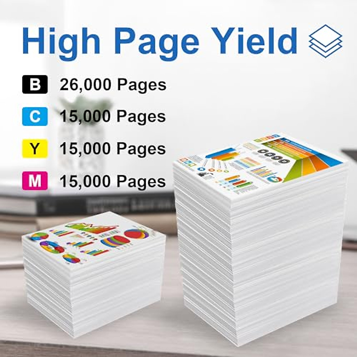 Ledes 7830 7835 Toner Cartridge Compatible Replacement for Xerox WorkCentre 7830 7835 7845 7855 7970 7525 7530 7535 7545 7556 Printer, Part# 006R01513 006R01514 006R01515 006R01516 (4 Pack)