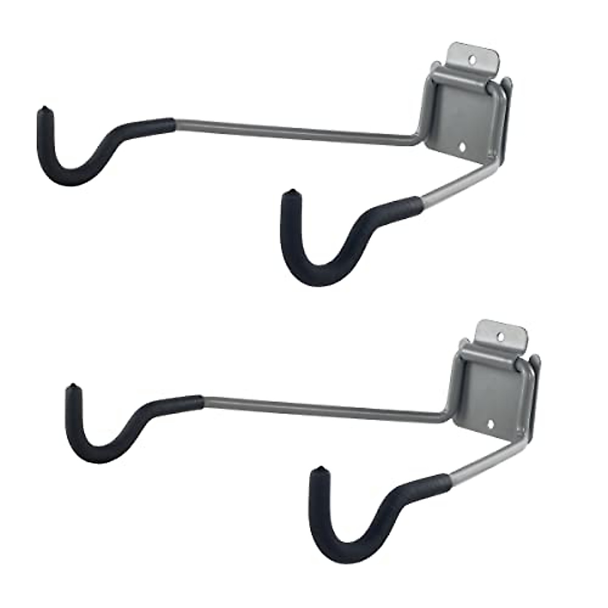 Stalwart Bike Wall Mount Set of 2 - EVA Foam Padded Bicycle Hooks - Flip-Up Garage Bicycle Rack Pair with 50lbs Capacity Each (Pack of 1)