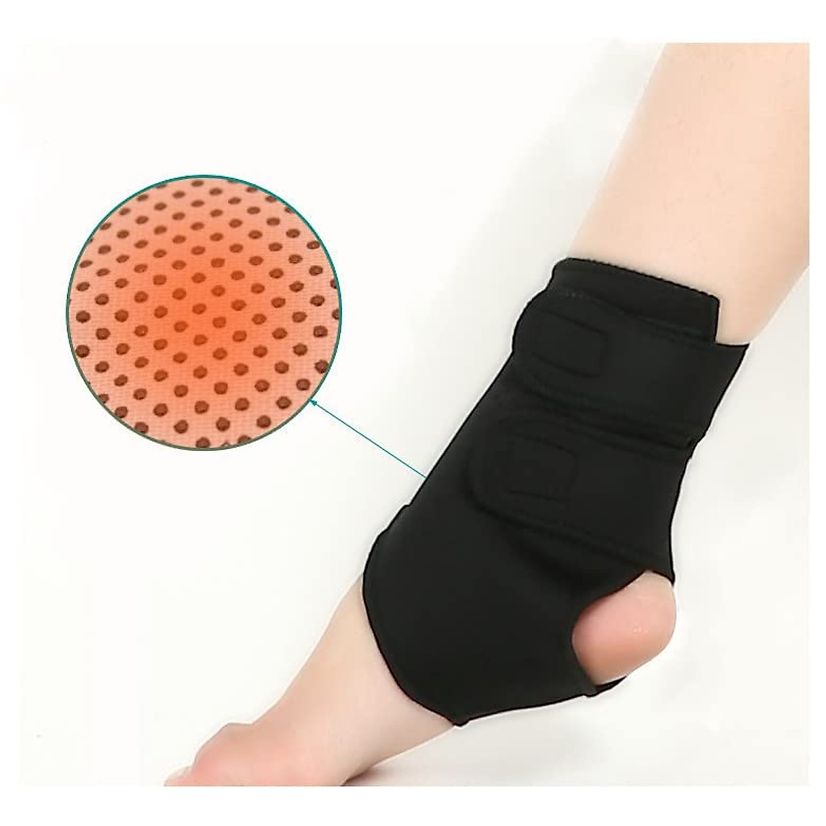 Self-Heating Ankle Brace for Men & Women, Adjustable Ankle Support Brace, Compression Ankle Support Wrap for Arthritis, Plantar Fasciitis, Achilles Tendon Ankle Sprained Pain Relief, Sports Injuries