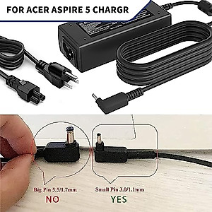 Aspire Laptop Charger Compatible for Acer Aspire 5 A515-55 A515-56 A515-46 A515-43 A515-44 A517-52 A515-54 A515-56T: A515-56-32DK A515-46-R3UB A515-55-588C 55-56UK A515-54-37U3 AC Adapter Power Cord
