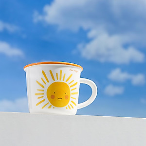 TREEWOO Cute Sunshine Mug 12oz Good Morning Ceramic Cup with Handle Coffee Tea Milk Water Mug Gift for Men Women Dishwasher and Microwave Safe (Sunshine)