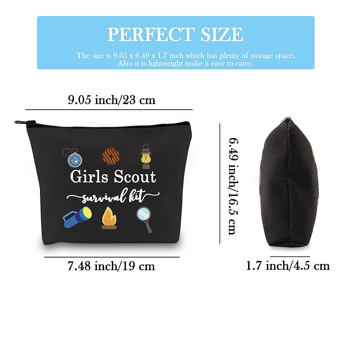 GJTIM Girls Scout Gift Scout Leader Gift Girls Scout Survival Kit Funny Zipper Pouch Accessories