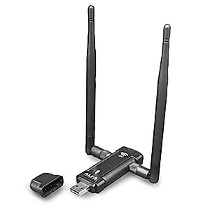 Alfa Long-Range Dual-Band AC1200 Wireless USB 3.0 Wi-Fi Adapter w/2x 5dBi External Antennas - 2.4GHz 300Mbps / 5Ghz 867Mbps - 802.11ac & A, B, G, N