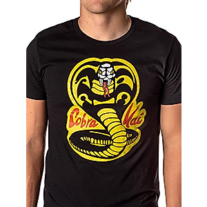 Cobra Kai Men's Adult Licensed Graphic Logo T-Shirt (Large) Black
