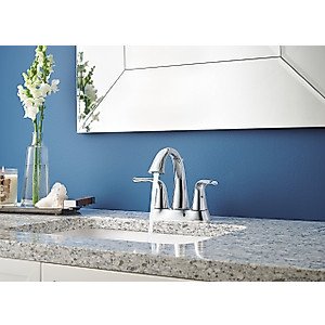 Delta Faucet Lahara Centerset Bathroom Faucet Chrome, Bathroom Sink Faucet, Diamond Seal Technology, Metal Drain Assembly, Chrome 2538-MPU-DST