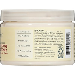 SheaMoisture Leave-In Conditioner with Pure Jamaican Black Castor Oil for Damaged, Over-Processed Hair - Softens and Detangles, 11.5 oz