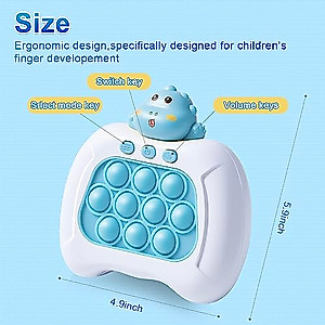 Pop Light Up Game, Handheld Fidget Light-up Pop Toys for Kids 6-12, Push Pop Sensory Toys with Memory Games, Stress Relief Pop Puzzle Game for Boy Girl Teens