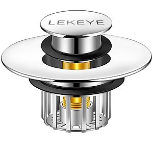 LEKEYE Tub Stopper | Shower Drain Hair Catcher | Pop-up Drain Stopper with Strainer | Bathroom Bathtub Plug | Drain Protector for 1-1/2 to 1-3/4" Bath Drain Hole