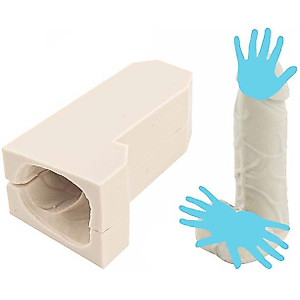 TOPYS Human Organ Body Silicone Resin Mold, Penis Candle Mold, Funny Arts Crafts Shape Figure 3D Mould, Naked Clay Soap Mould for Resin Plaster (S)