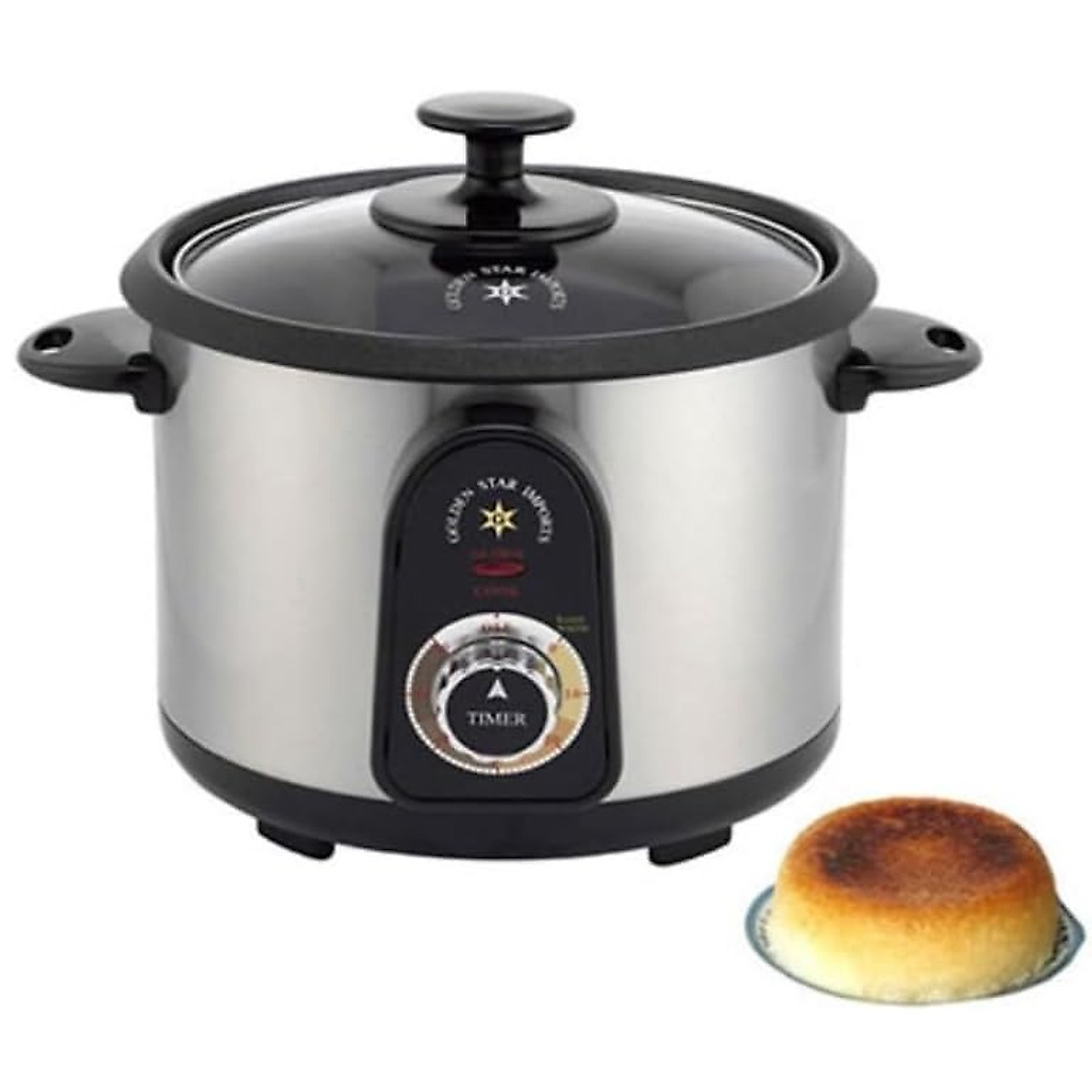 Persian Iranian Afghani Tahdig Crispy Automatic Rice Cooker Maker Non Stick Glass Top 14 Cups