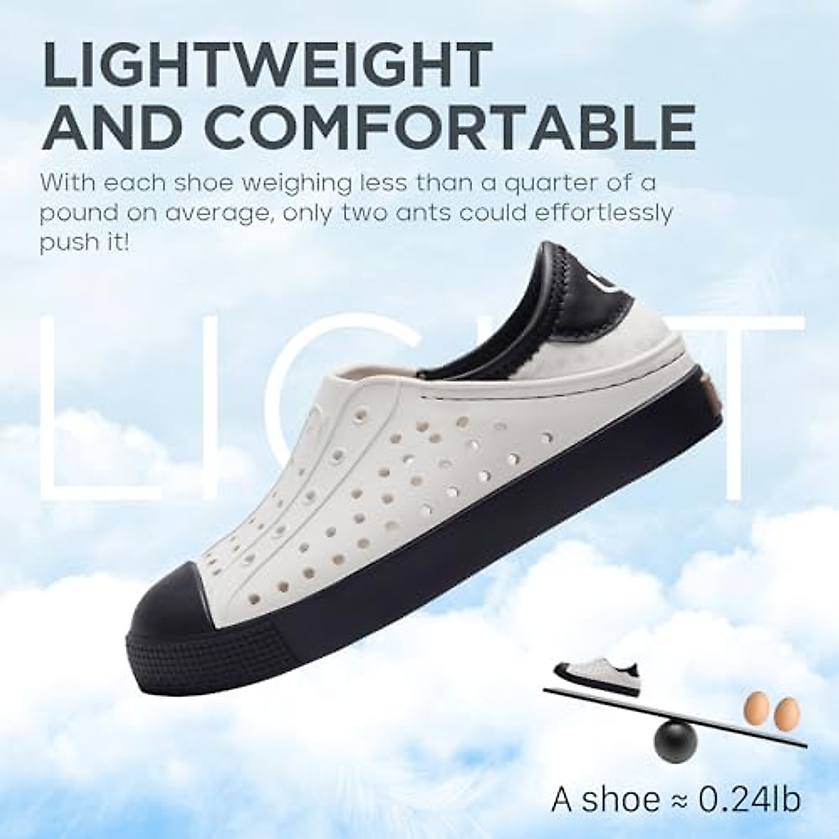 HAPPY NOCNOC Toddler Boys and Girls Kids Lightweight Slip On Water Shoes Sneaker Sandals