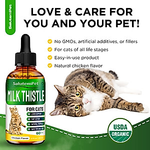 Сat Kidney Support | Milk Thistle for Cats | Kidney Support for Cats | Milk Thistle Cats | Cat Milk Thistle | Herbal Dietary Supplement | 2 Oz