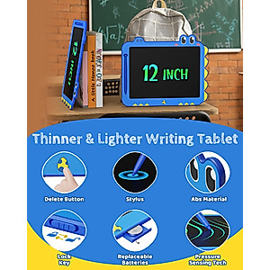 LCD Writing Tablet for Kids, Colorful Toddler Toys Doodle Board, Drawing Tablet, Reusable Electronic Pads Educational and Learning Toy Gift for 3-8 Years Old Boys and Girls
