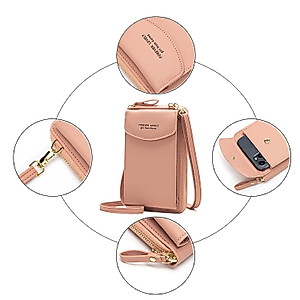 PAHVRION Small Crossbody Cell Phone Purse，Shoulder Bag with Strap for Women Cell Phone Purse Wallet with Credit Card Slots，Blue