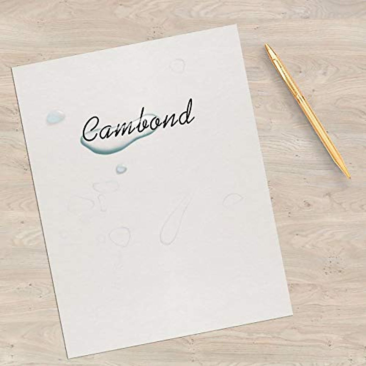 Cambond Ballpoint Pens, Gold Pen Stainless Steel Nice Pens for Guest Book Uniform Gift - Black Ink (1.0mm Medium Point), 3 Pens with 3 Extra Refills (Gold) - CP0103