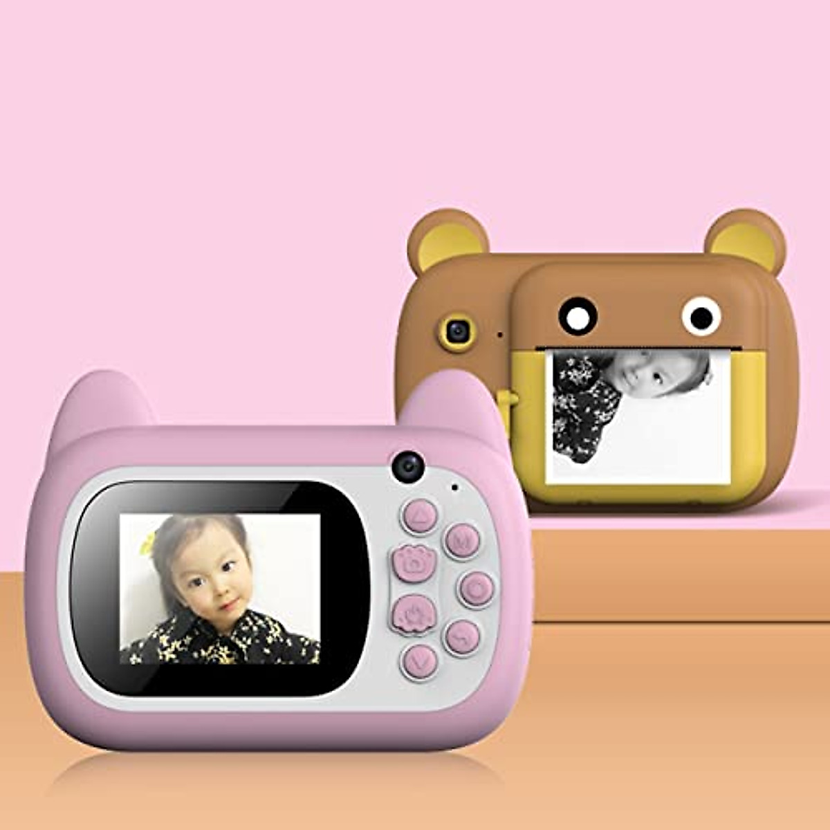 SOLUSTRE Toy Camera 1pc Children's Camera Video White Photo Lens Million Toypink Mini Printable Dual Camra